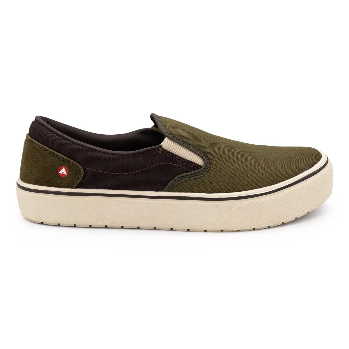 Airwalk Venice Canvas CT Slip-On Shoe - Olive/Choc – Steel Toes