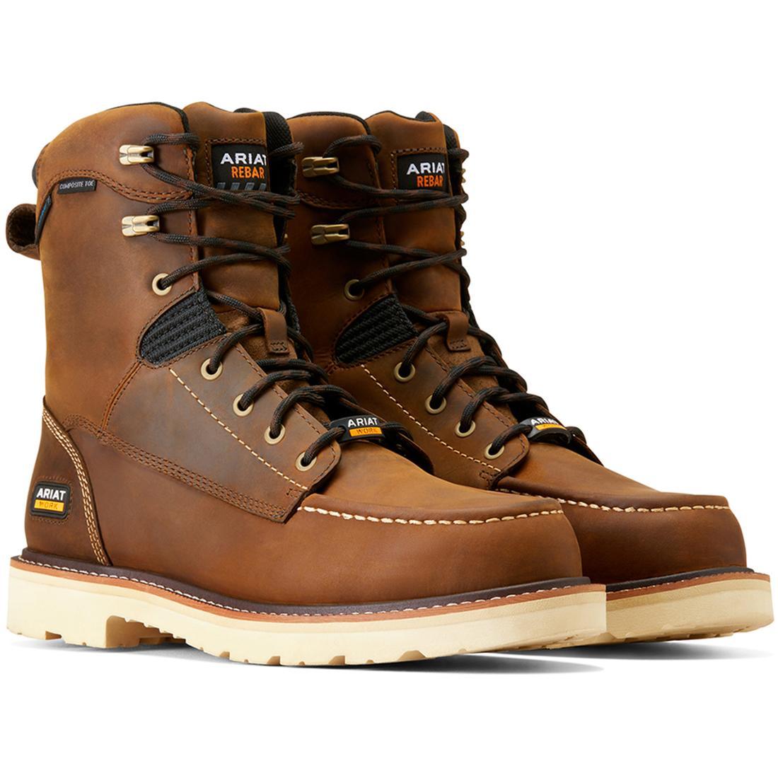 Ariat Rebar Lift 8" Comp Toe WP Boot - Dst Brn – Steel Toes