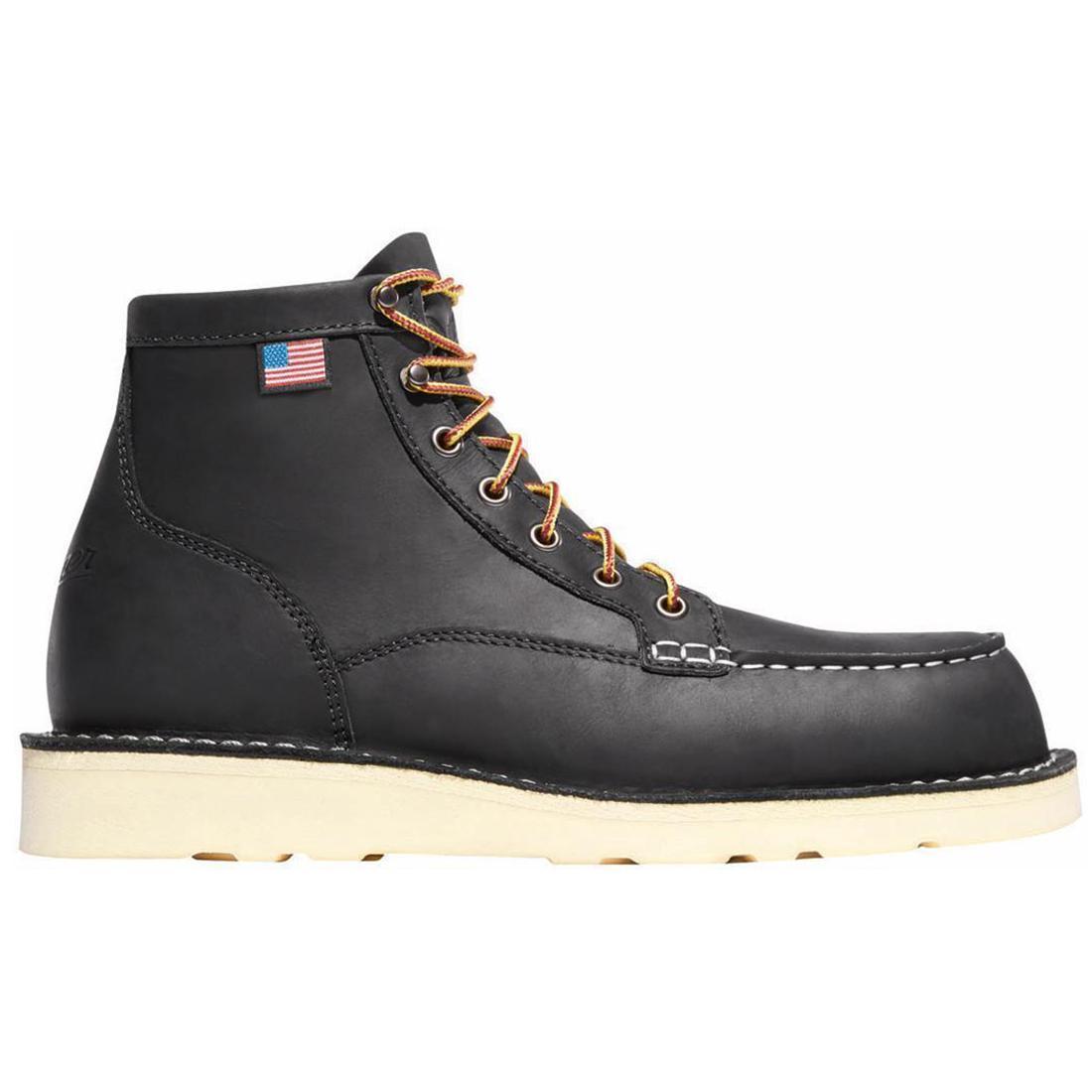 Danner Bull Run Moc Toe 6" Black Boot – Steel Toes