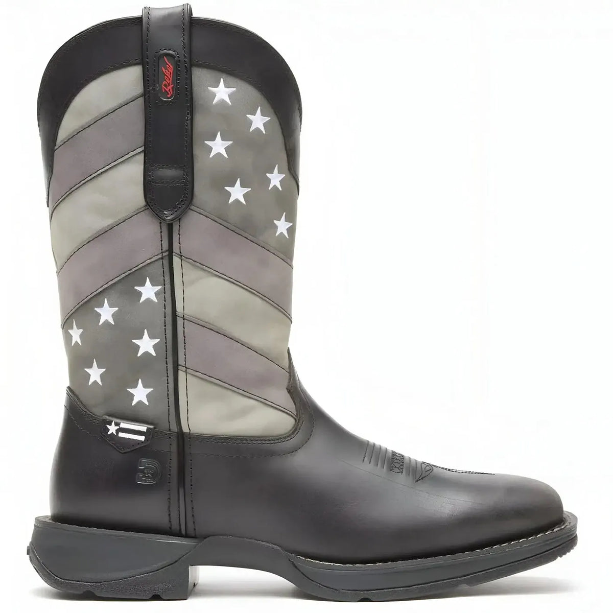 Durango Rebel Faded Black Flag Soft Toe Boot – Black – Steel Toes