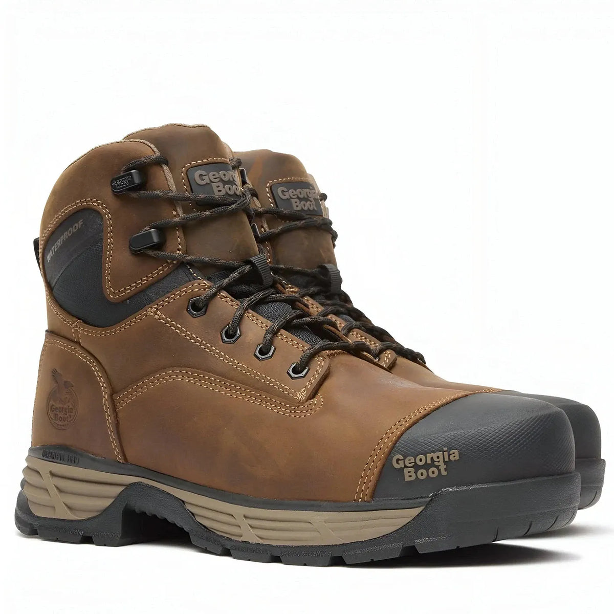 Georgia Boot Durablend Edge 6" Alloy Toe Boot – Brn – Steel Toes