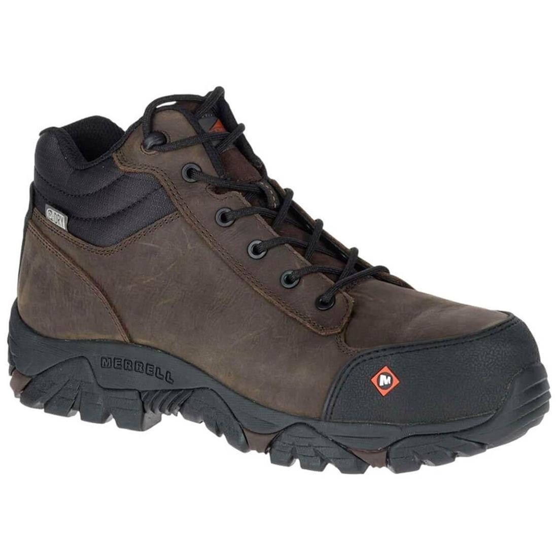 Merrell Moab Rover Mid Men's Composite-Toe Work Shoes Wp J45325 – Steel ...